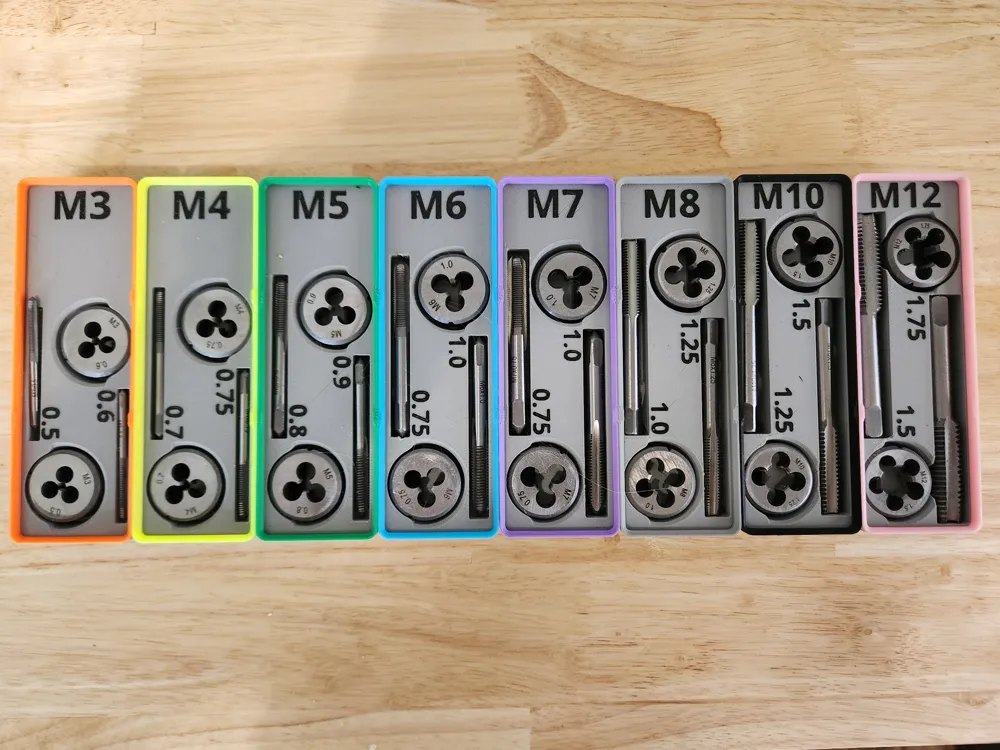 Gridfinity Tap and Die Bins, Parametric by Cullen J Webb - MakerWorld