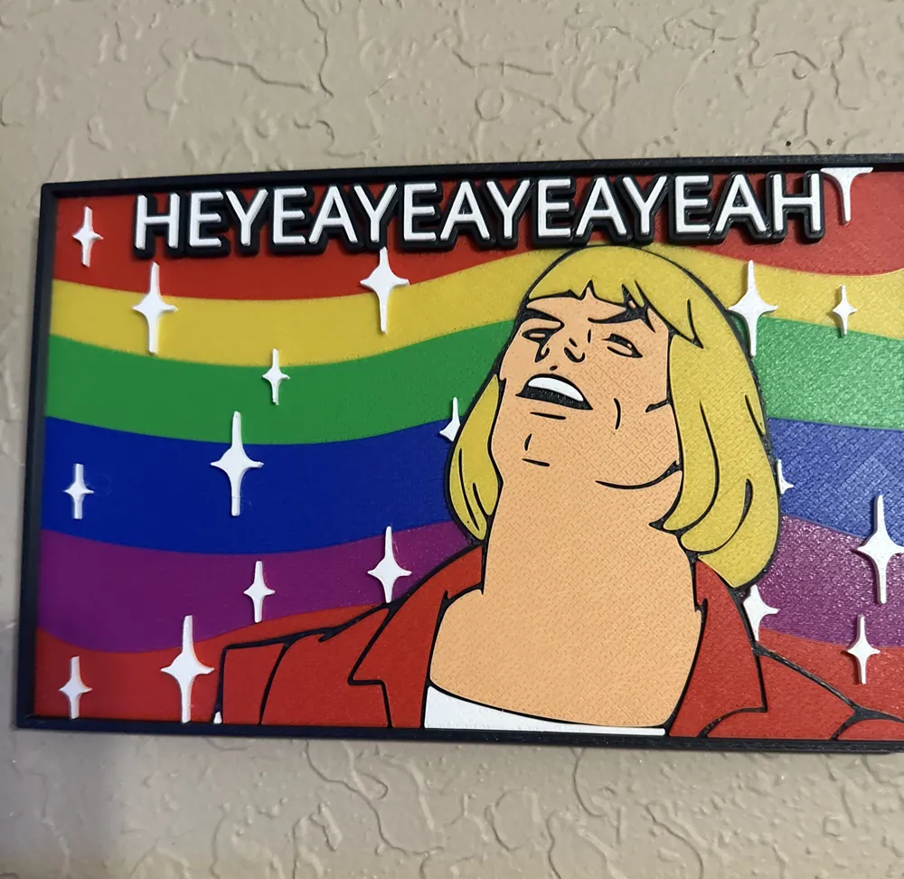 He-Man HEYEAYEAYEAH Wall Art - Free 3D Print Model - MakerWorld