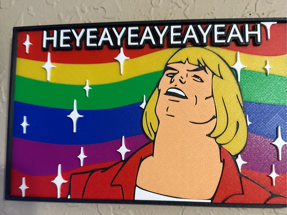 He-Man HEYEAYEAYEAH Wall Art - Free 3D Print Model - MakerWorld