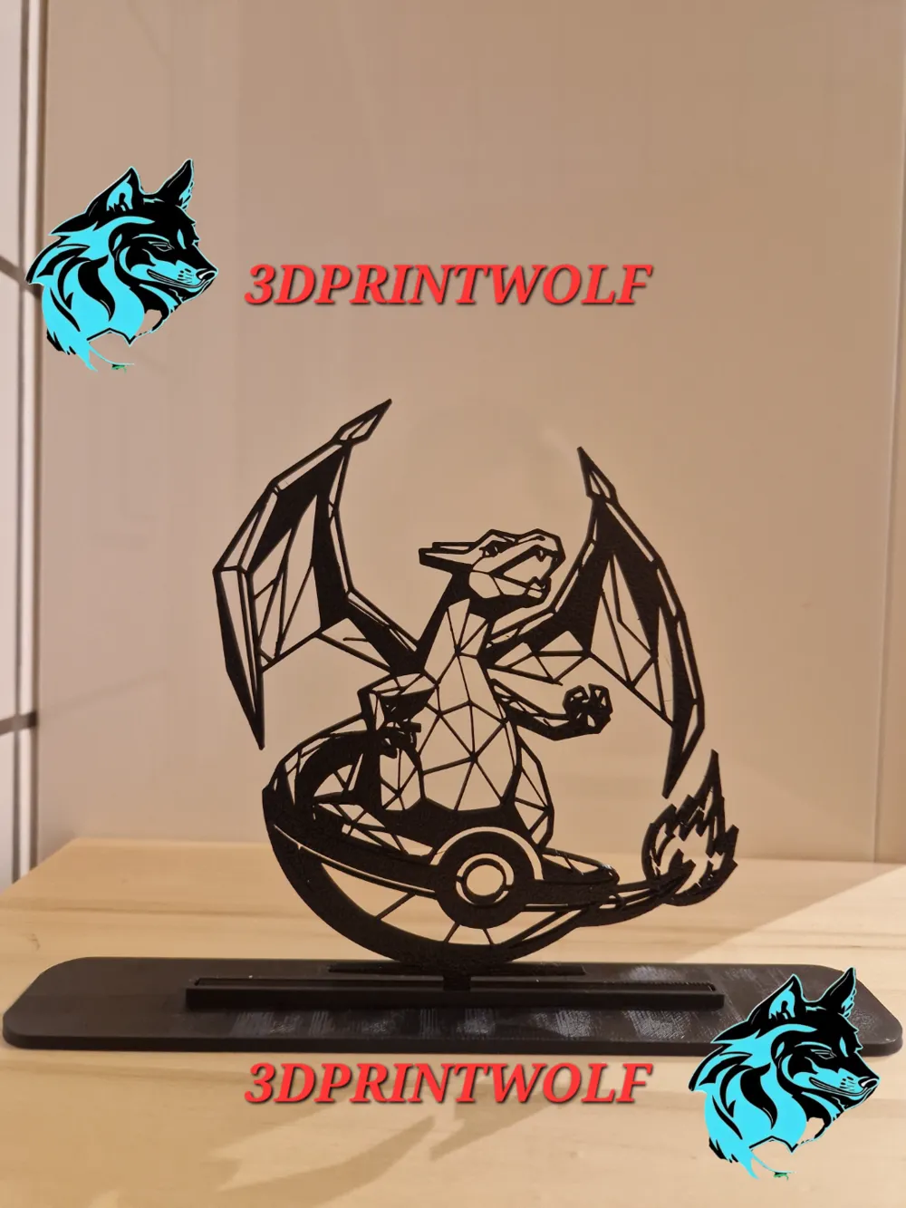 Low Poly Geometric Charizard - Pokemon ball V.1 by 3DPrintWolf - MakerWorld