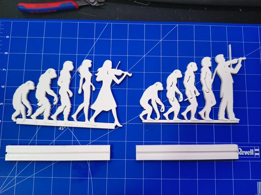 Human Evolution - Violinist edition - Free 3D Print Model - MakerWorld