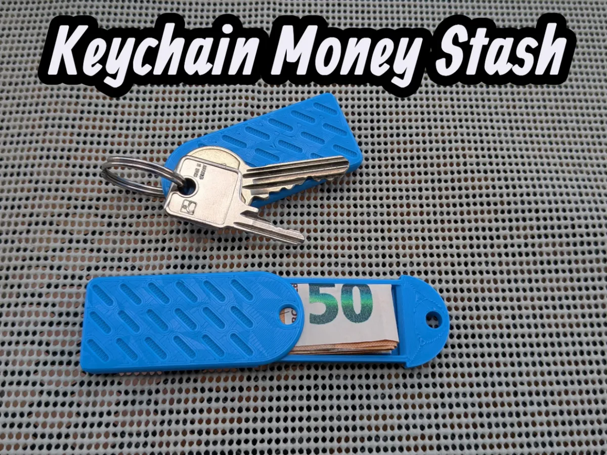 Keychain Emergency Money Stash 50€ on Key - Free 3D Print Model ...