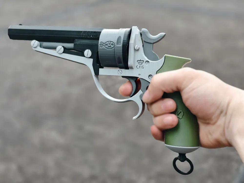 Galand M1870 Revolver Classic pistol Fidget Toy - Free 3D Print Model ...