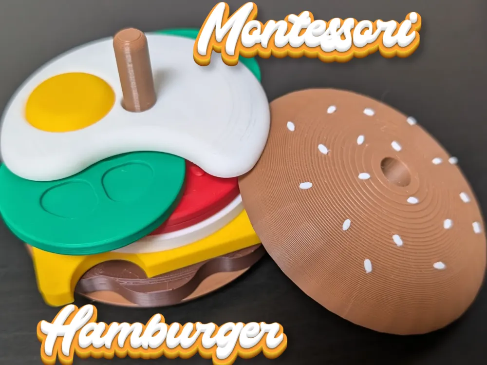 Montessori Hamburger Sorting Stacking toy by 3Dcrabi - MakerWorld