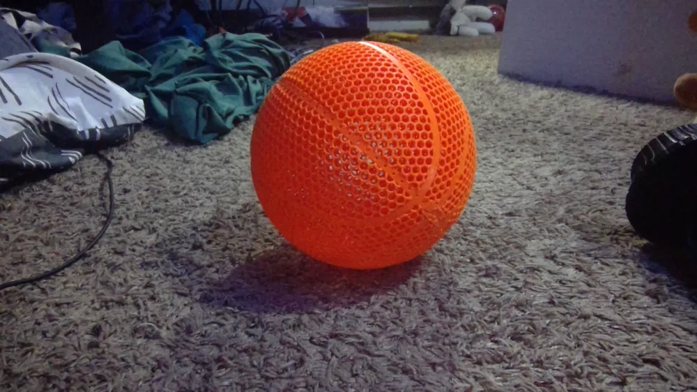 Mini airless basketball Remixed by Charlie's 3d prints - MakerWorld