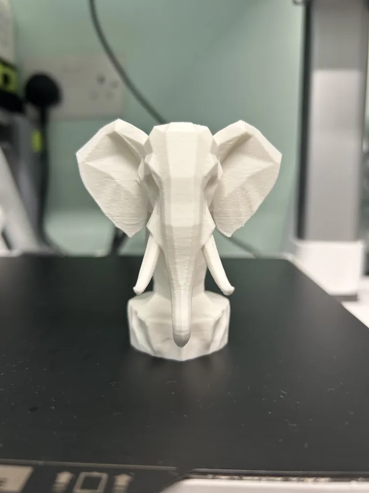 Low-Poly Elephant Bust – Sculptural Elegance by Disaster MakerWorld ...