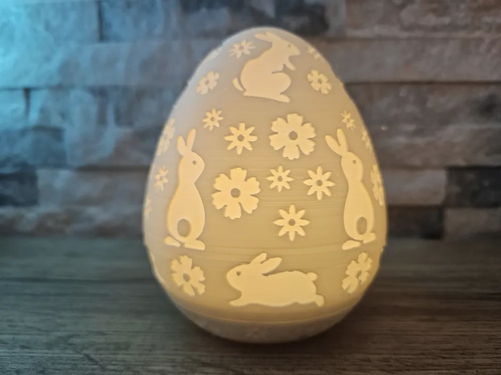 Tea light/puck light/penny bank Easter egg by Ralf_3D - MakerWorld
