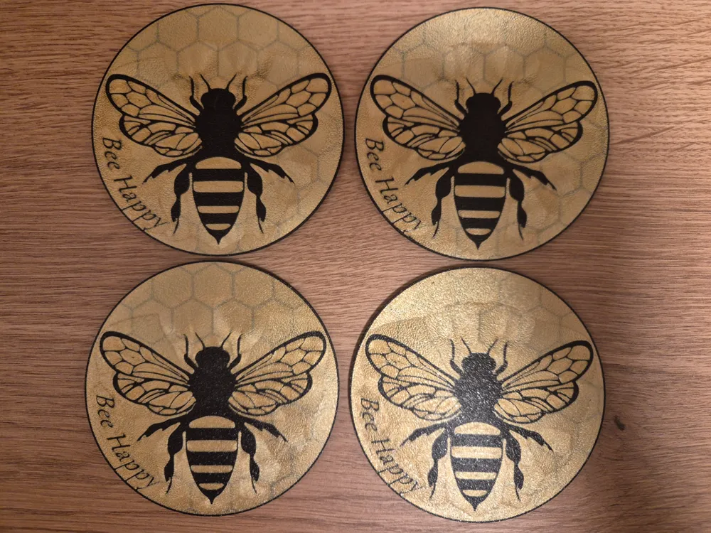 Bee coaster by Biskup - MakerWorld