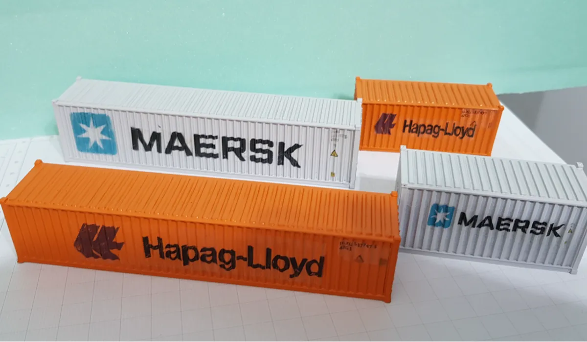 Containers-20ft-40ft H0 by JWE1706 MakerWorld: Download Free 3D Models