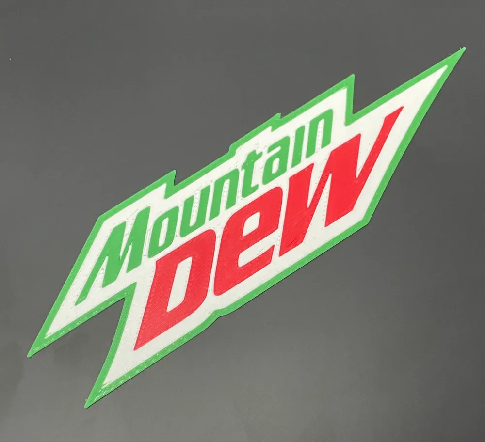 Mtn Dew Logo Multicolor - One Sided by Andreww - MakerWorld