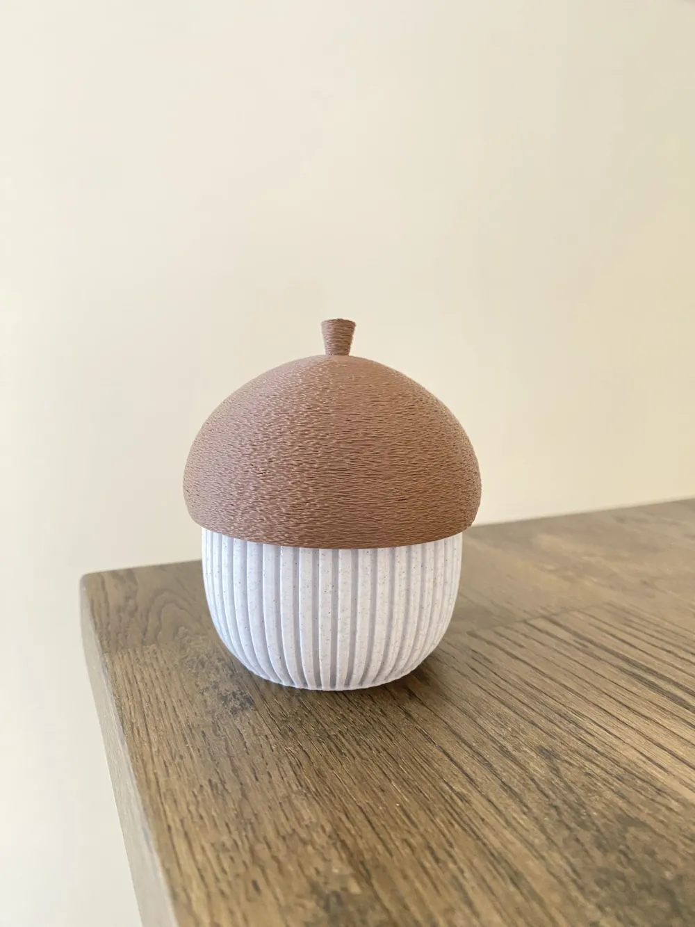 Ribbed Acorn Container by Eazzz MakerWorld: Download Free 3D Models