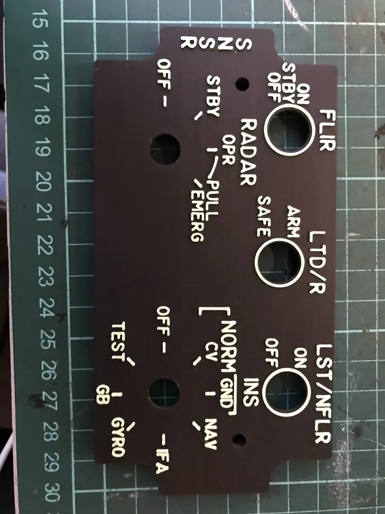 F18 Sensor Panel Open Hornet opcional Brilha no Escuro - Modelo ...