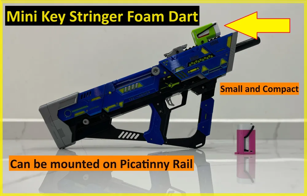 Mini Key Nerf Stringer Foam Dart Blaster by ZakoJazMakerWorld: Download ...