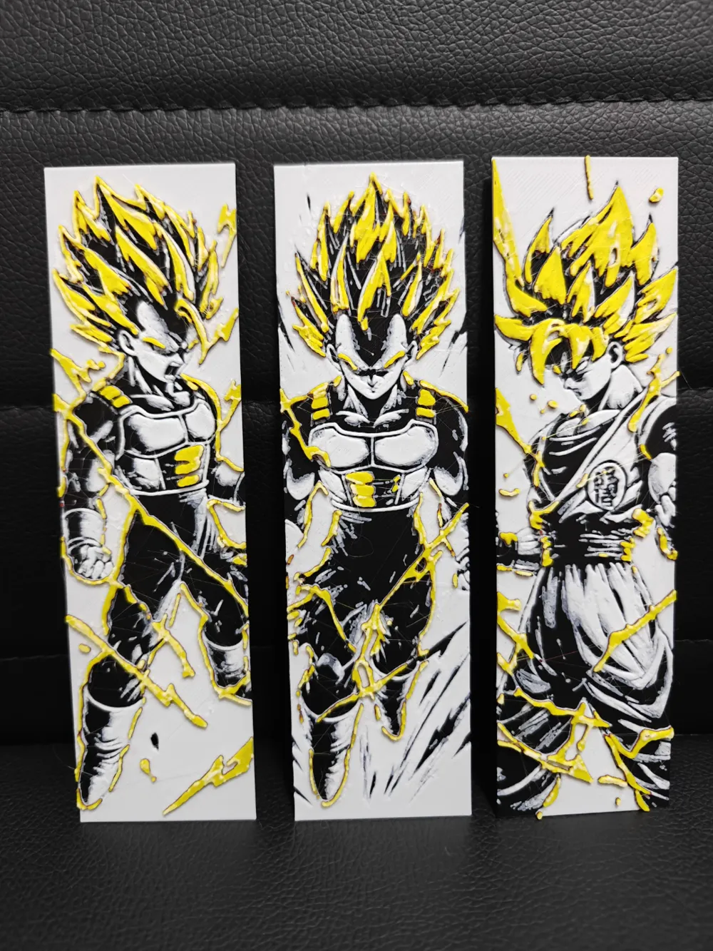 Goku Vegeta Gohan Super Saiyan Bookmark Tri-set - Free 3D Print Model ...