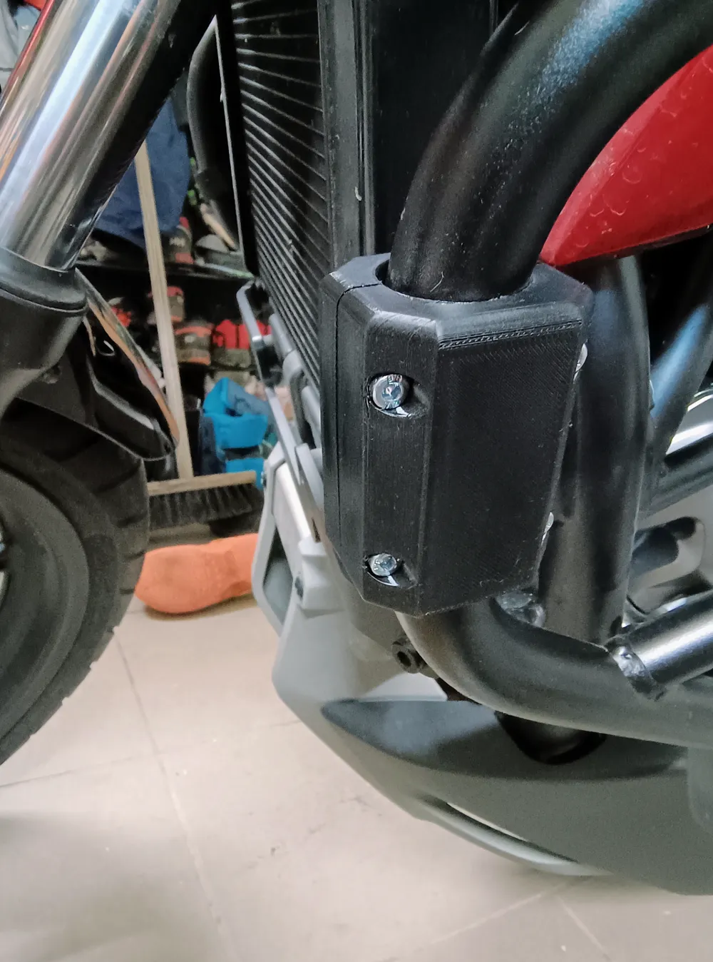 Motorcycle slider for crash bars by Kickr MakerWorld: Download Free 3D ...