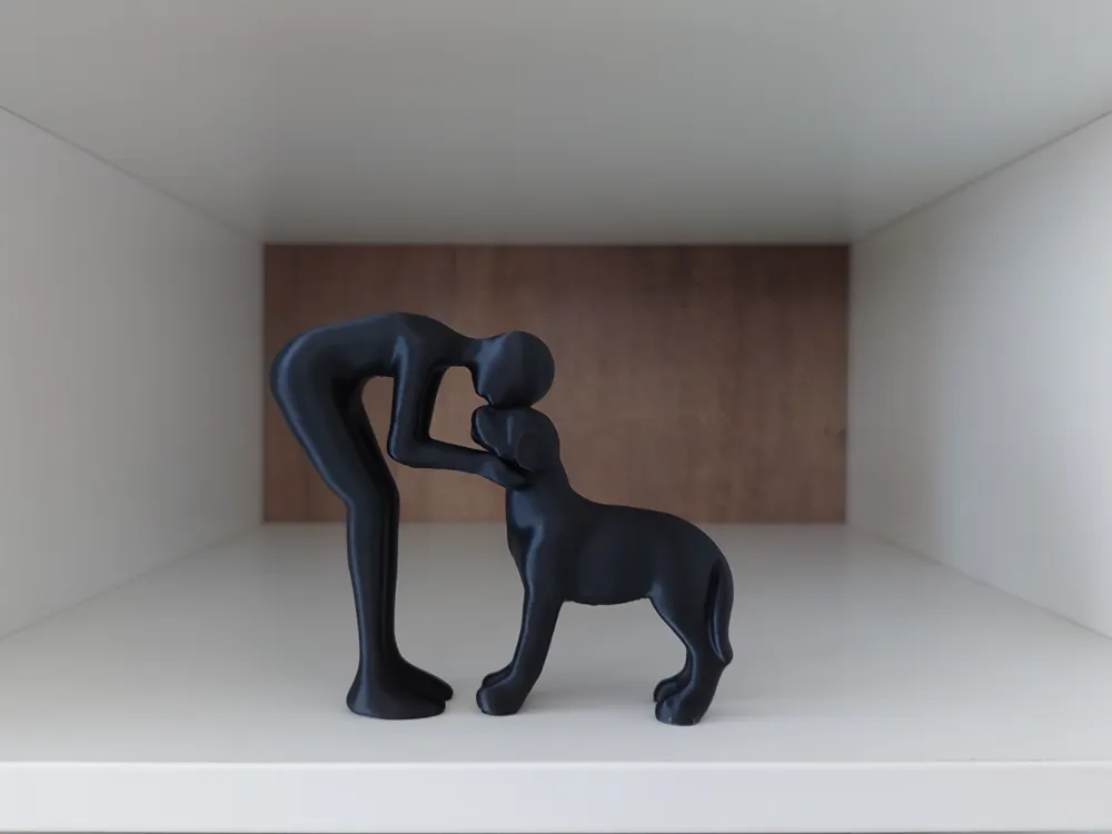 Love my dog Minimalist Modern sculpture by jackplus MakerWorld: Download Free 3D Models