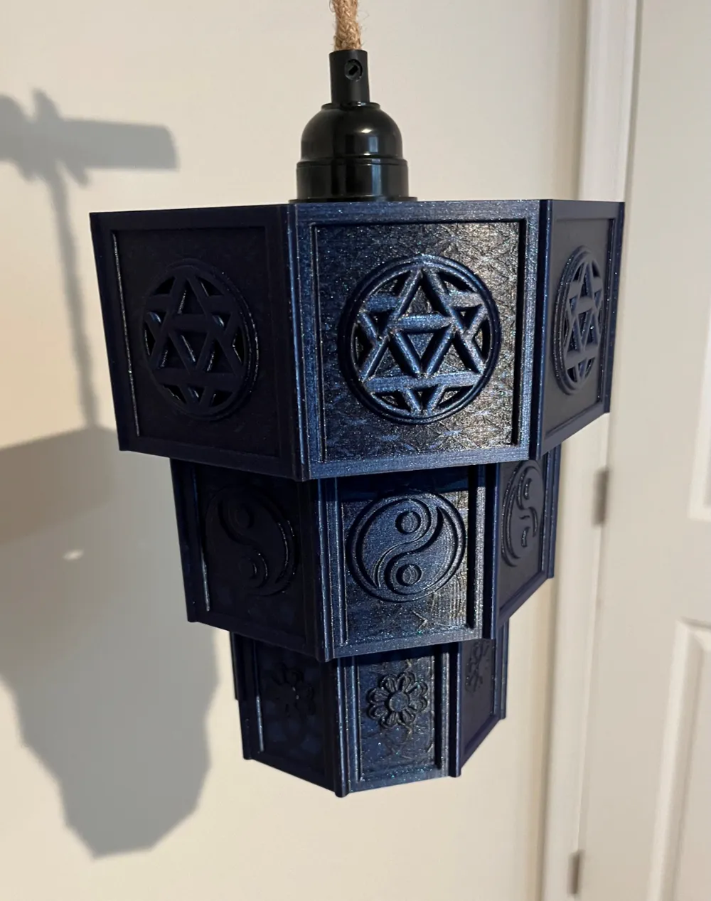 Magical Geometric Shadows Hanging Pendant Lamp by K-Printz3D - MakerWorld