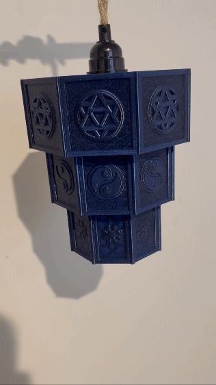 Magical Geometric Shadows Hanging Pendant Lamp by K-Printz3D - MakerWorld