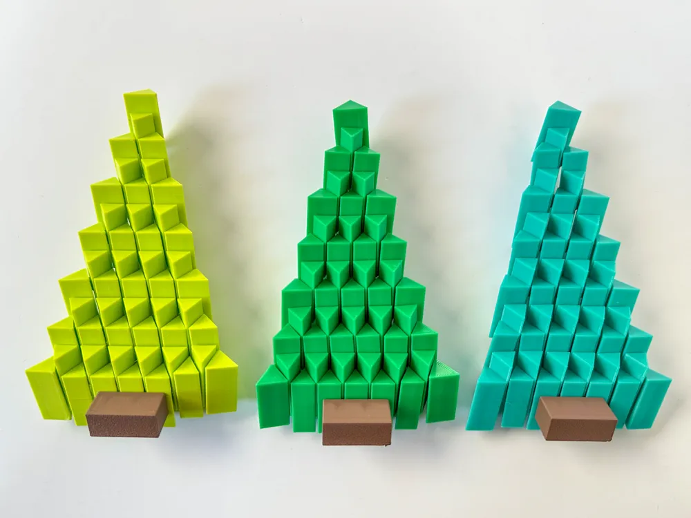 Pixel Tree Fidget by 3DPmom MakerWorld: Download Free 3D Models