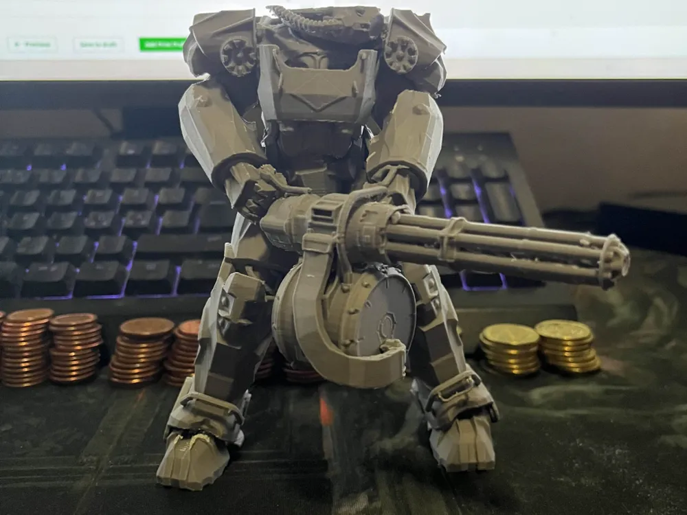 T-60 Power Armor - Free 3D Print Model - MakerWorld