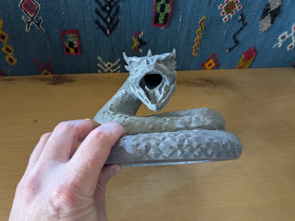 Sea serpent water fountain sculpture for ponds - Free 3D Print Model ...