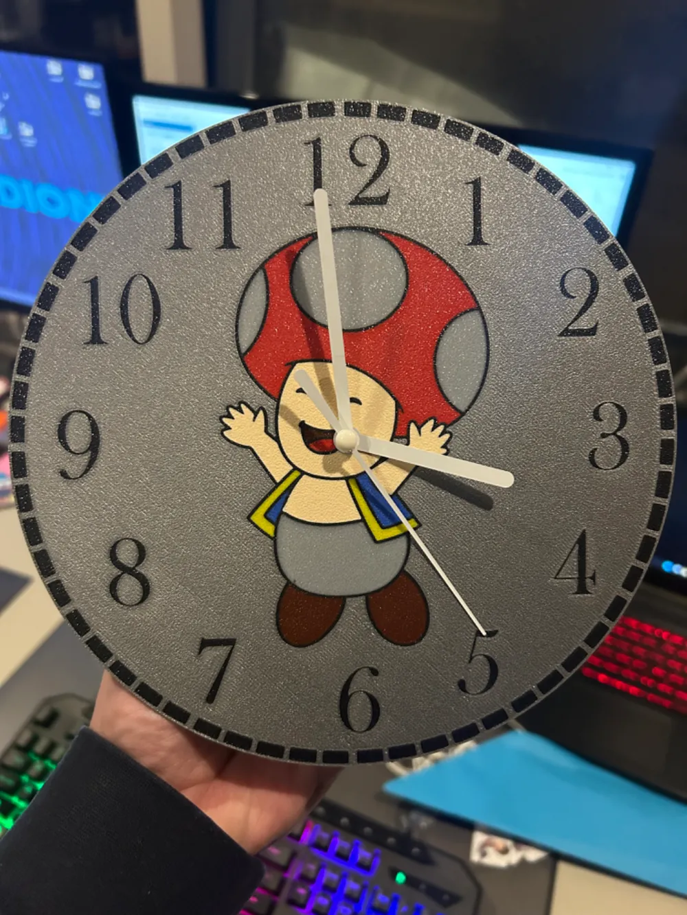 Toad Clock 20cm by antoinehendrick1987 - MakerWorld
