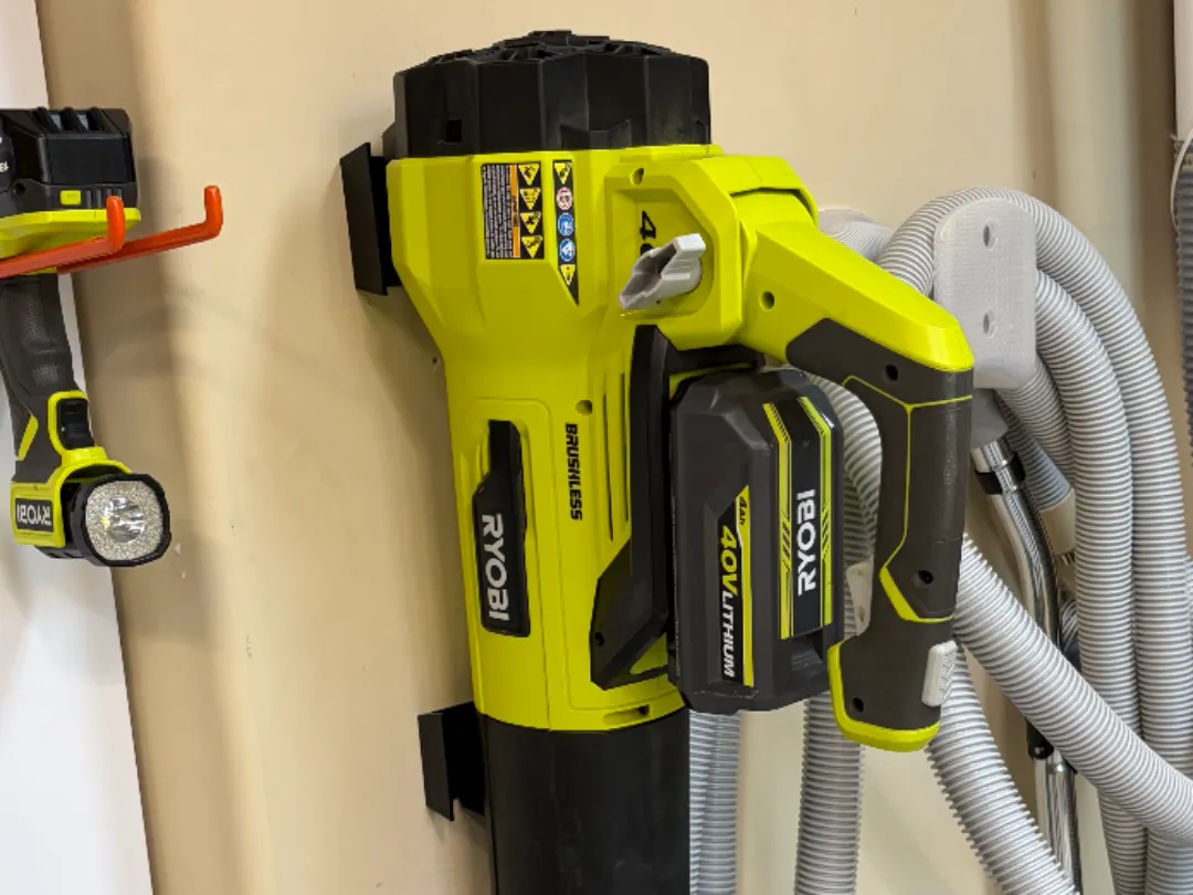 Support mural/rail pour souffleur de feuilles Ryobi 40V - Modèle d ...