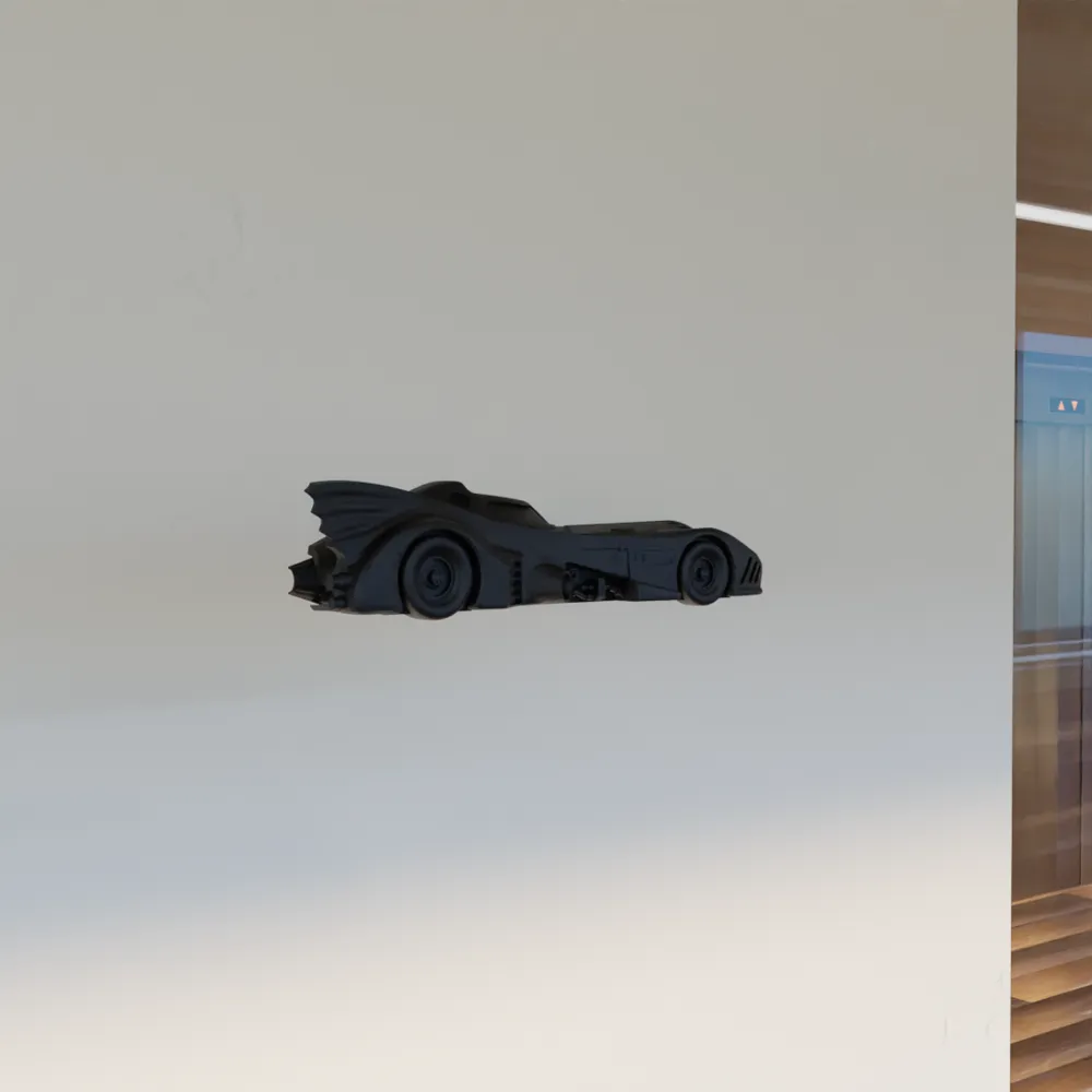 Batmobile Wall Art - Side View - Free 3D Print Model - MakerWorld