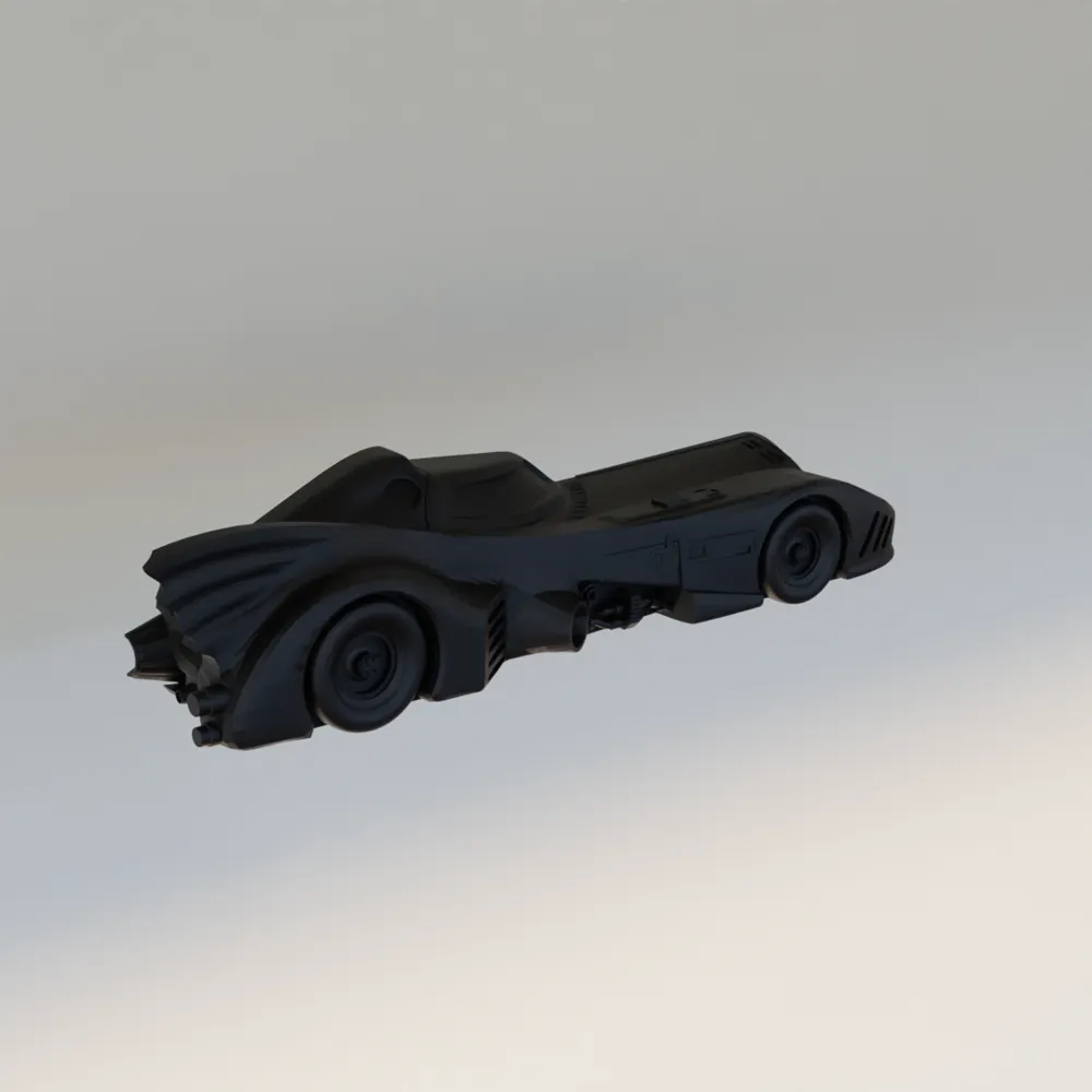 Batmobile Wall Art - Side View - Free 3D Print Model - MakerWorld