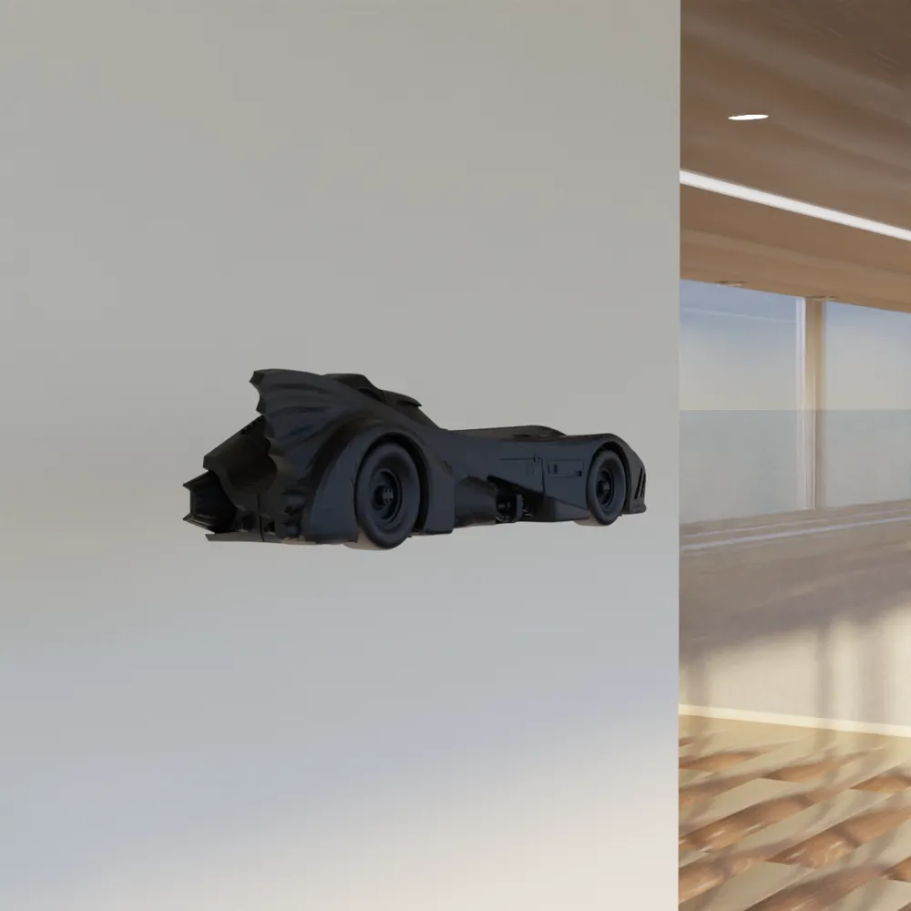 Batmobile Wall Art - Side View - Free 3D Print Model - MakerWorld