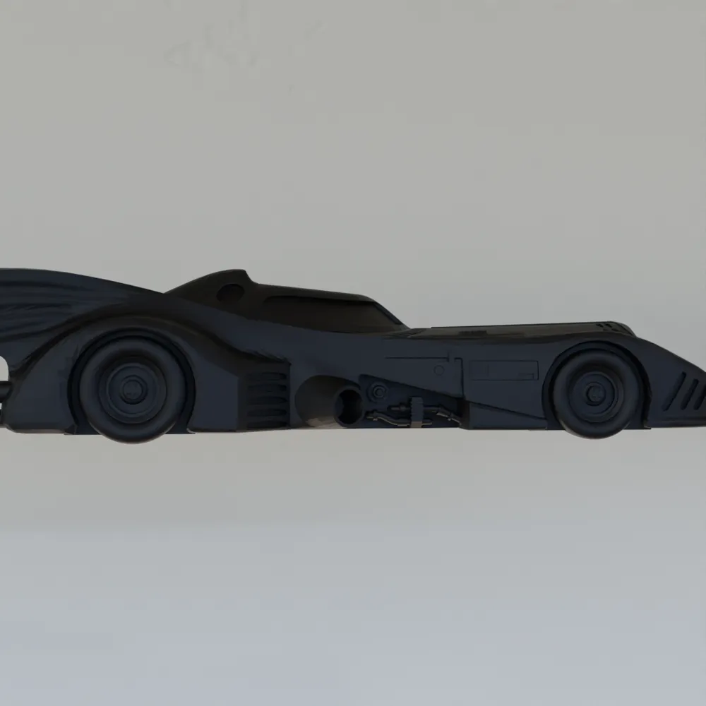 Batmobile Wall Art - Side View - Free 3D Print Model - MakerWorld