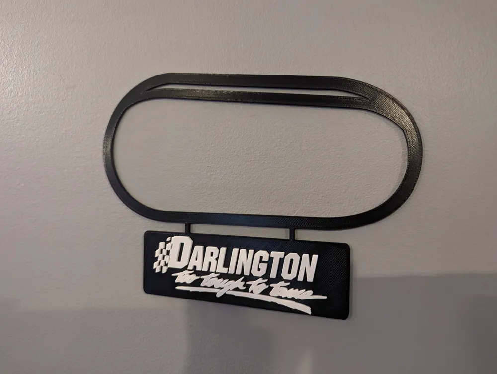 Darlington Raceway Track Map Wall Art (With Nameplate) by dakjones82 ...