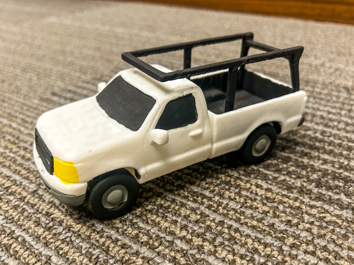 Pickup Truck with Ladder Rack - Free 3D Print Model - MakerWorld