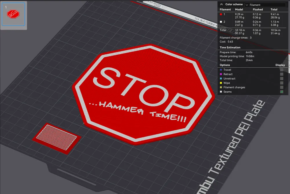 STOP! Hammer time!!! sign by FF3D.Makes - MakerWorld