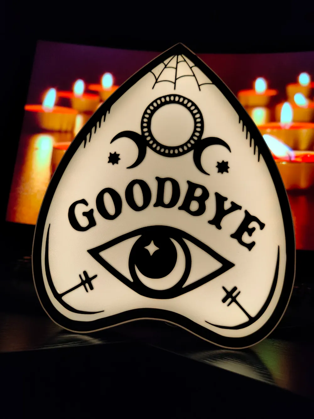 Ouija Goodbye ligh box by NotTooShabbyCreations - MakerWorld