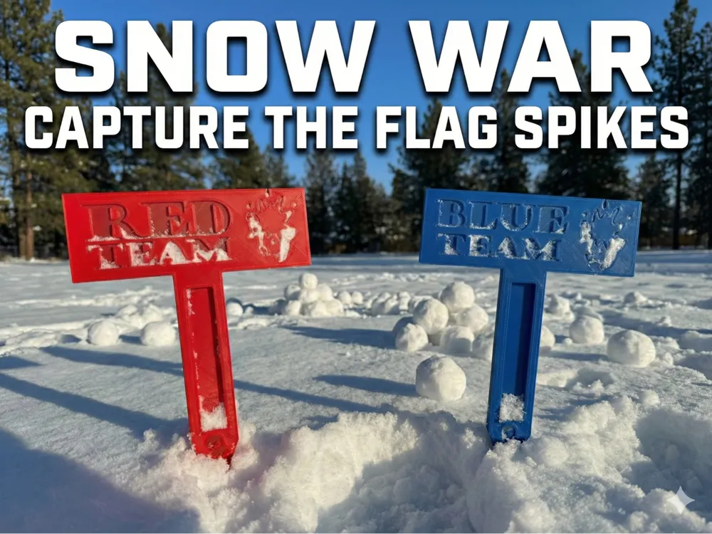Snow War: Capture the Flag Spikes by MeltheDestroya MakerWorld ...