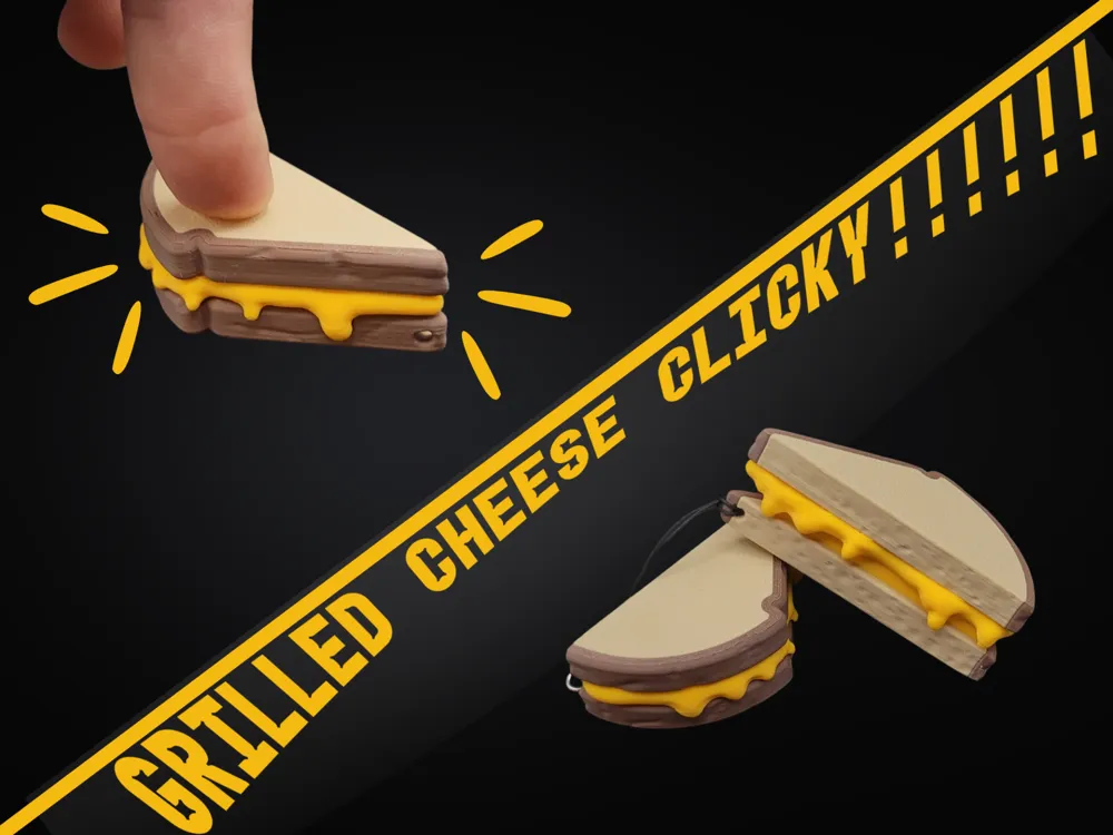 Grilled Cheese Clicky - Free 3D Print Model - MakerWorld