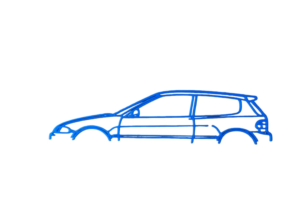 Honda civic silhouette wall art by cruse2382 - MakerWorld
