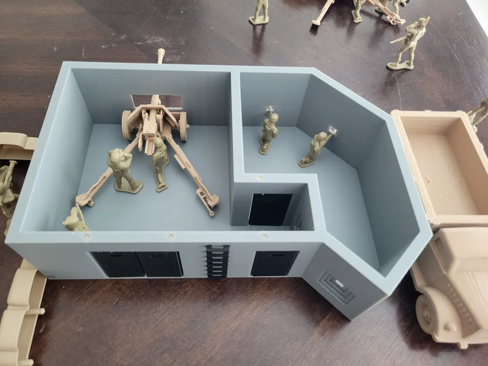 Army Men Anti-Tank Bunker by Sgt. Hawk MakerWorld: Download Free 3D Models