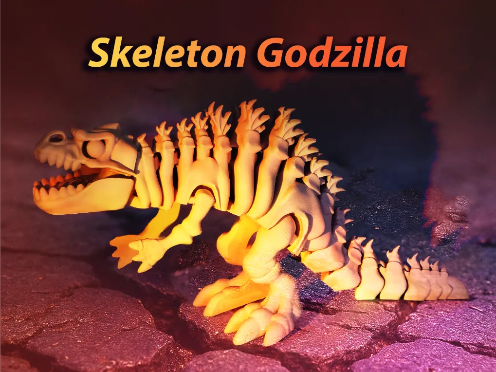Flexi Skeleton Godzilla - Free 3D Print Model - MakerWorld