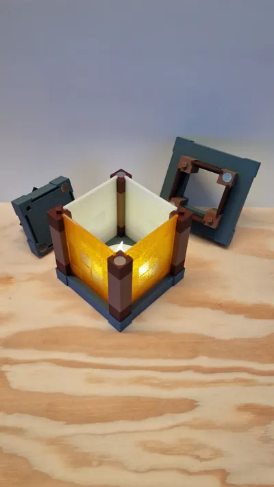 Minecraft lantern - BambuLab LED flame tea light by Infinite layers ...