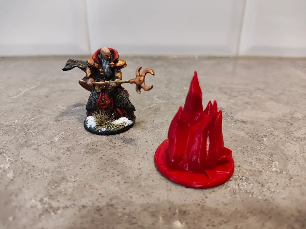 DnD Fire Token - Free 3D Print Model - MakerWorld