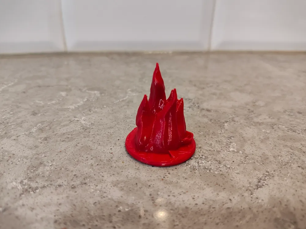 DnD Fire Token - Free 3D Print Model - MakerWorld