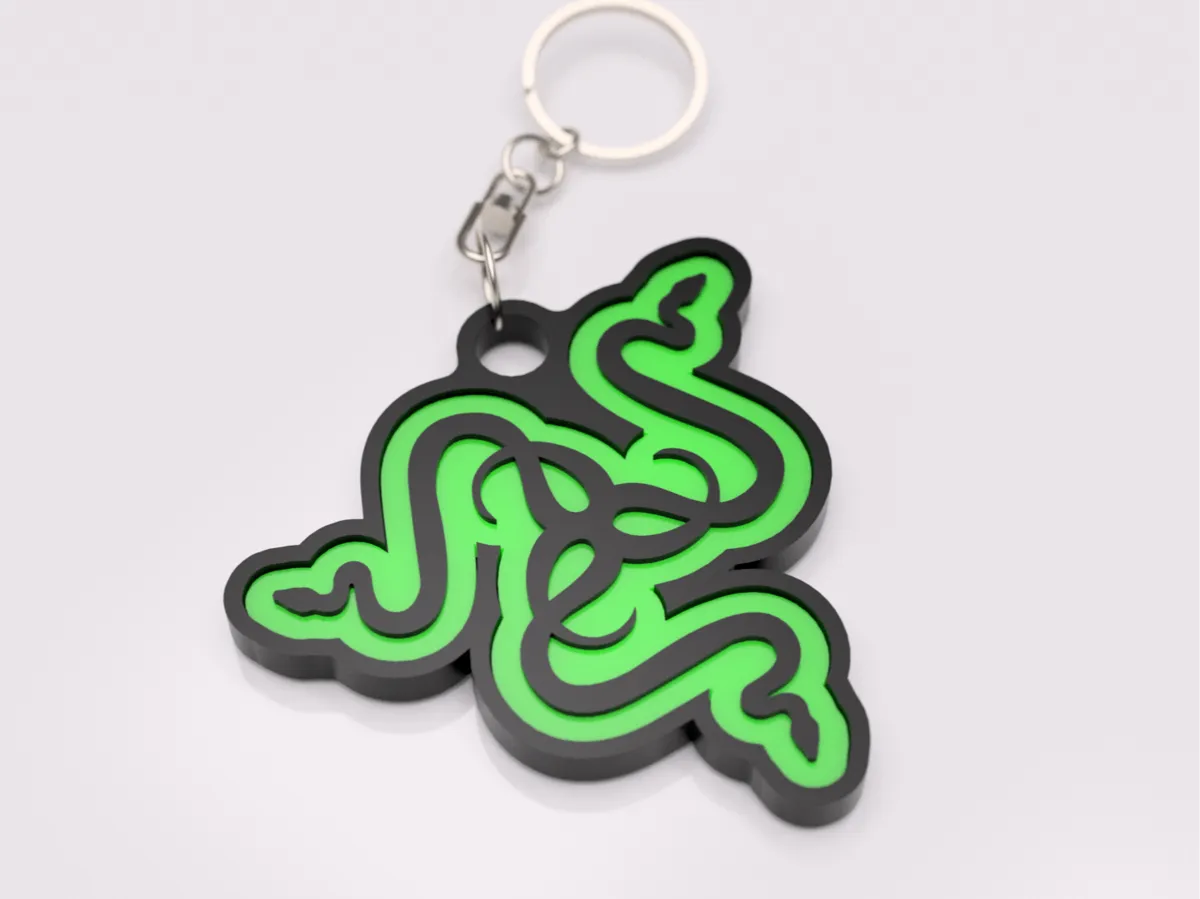 Razer Keychain - Free 3D Print Model - MakerWorld