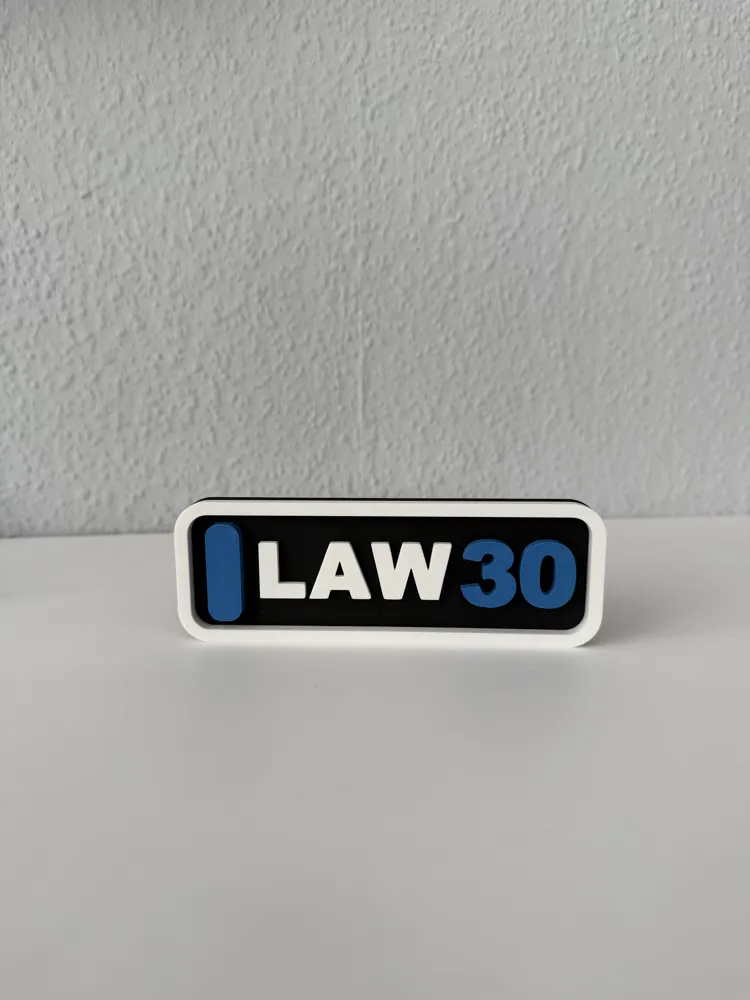 F1 Custom Nameplate - Personal Number & Initials - Free 3D Print Model ...