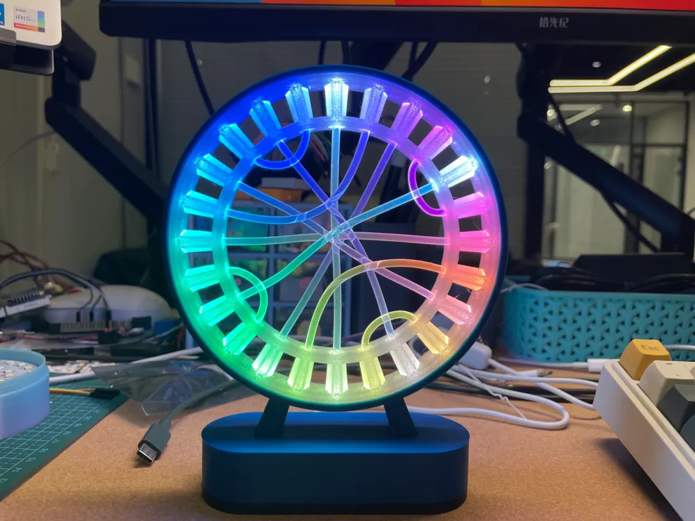 WS2812 Rainbow Fiber Optic Cable Mood Lamp by neal.mi - MakerWorld