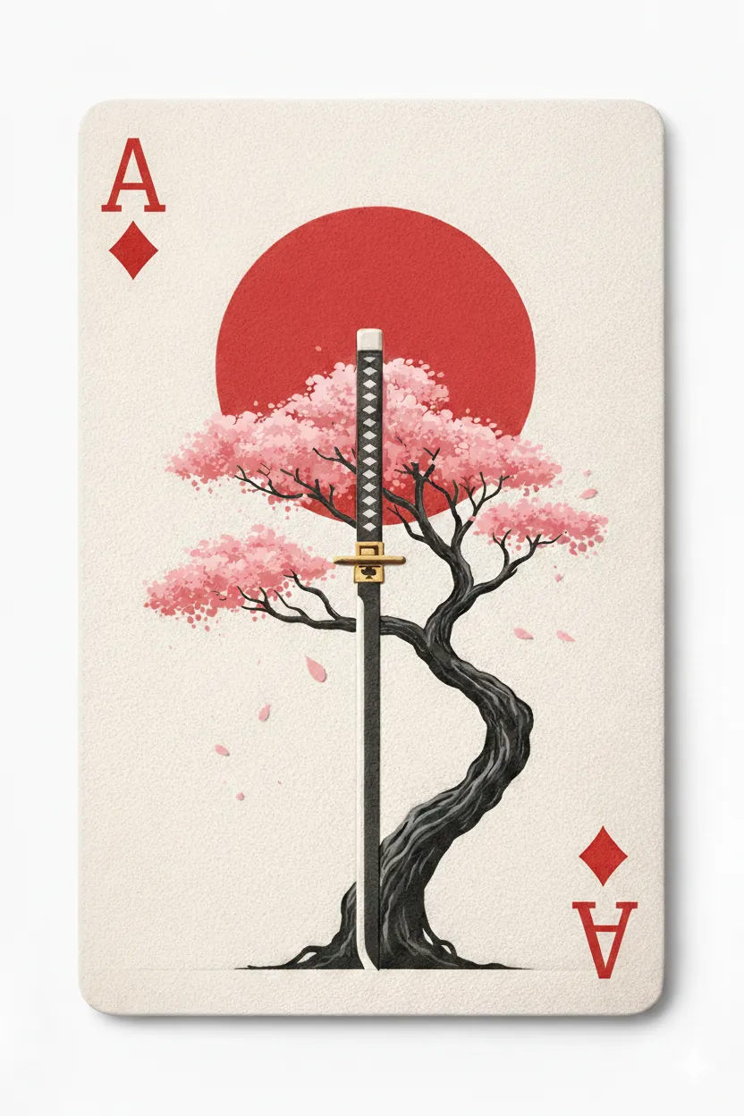 Ace of Diamond Playing Card Japanese style - Free 3D Print Model ...