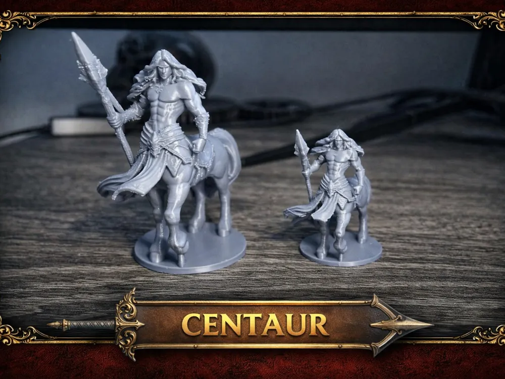 Centaur Spear Guardian – Tabletop Miniature - Free 3D Print Model ...