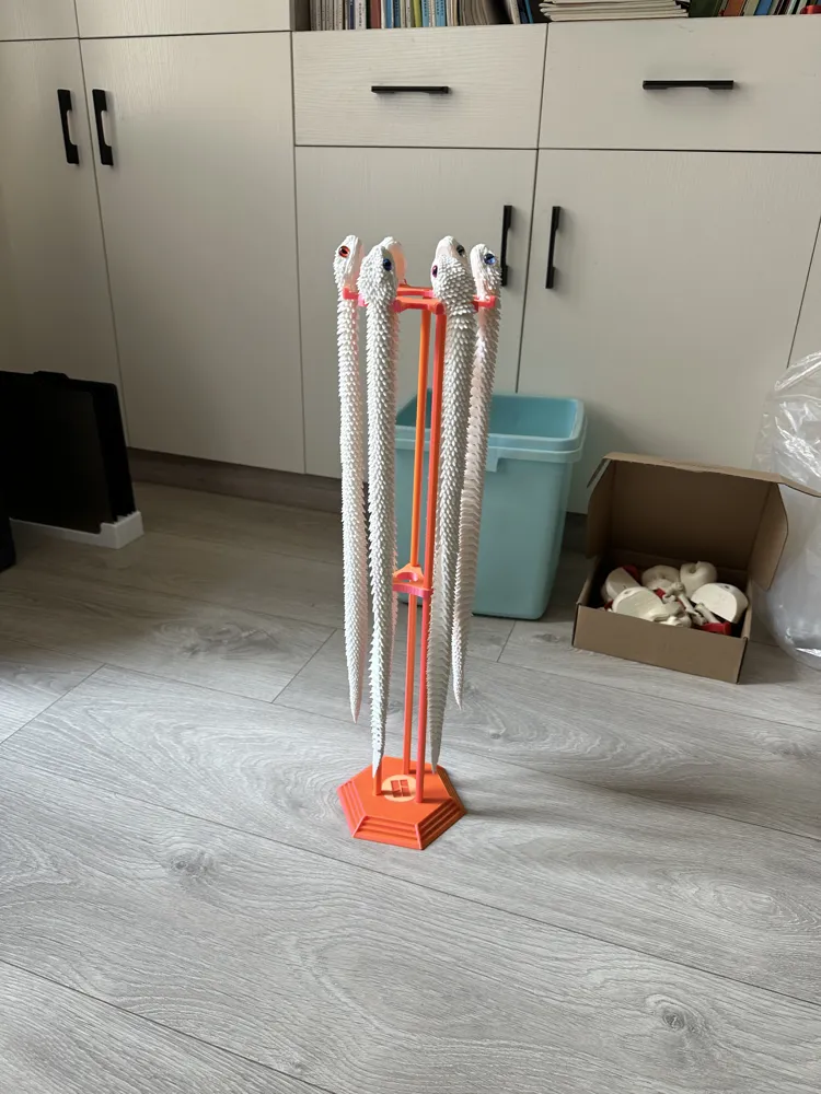 Dragon and Snake Display Stand (Holds 12, Customizable Height) by 3D ...