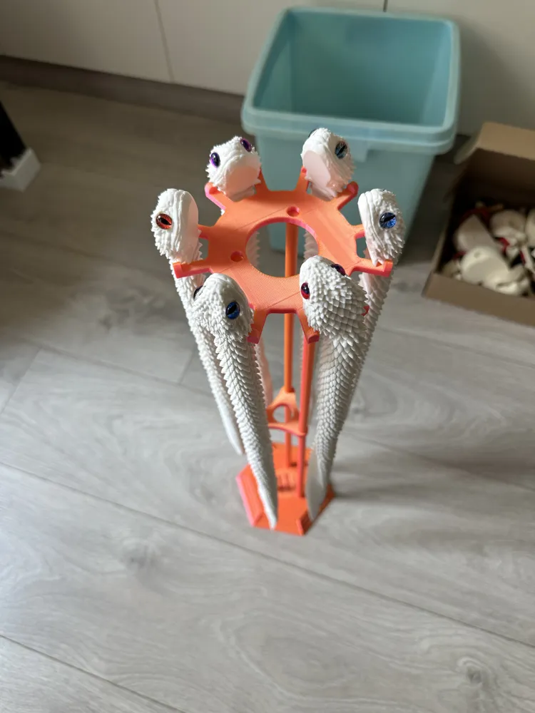 Dragon and Snake Display Stand (Holds 12, Customizable Height) by 3D ...